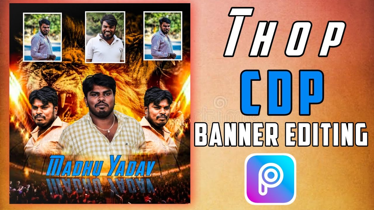 Thop CDP Banner Editing in Picstart Telugu //How to edit CDP Banner ...