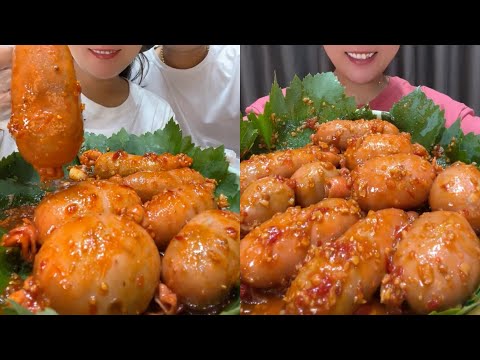 ASMR SOSLU ÇİN YEMEKLERİ YEME | Spicy Sheep Brain Collection | 吃辛辣的中国食物 MUKBANG SATISFYING
