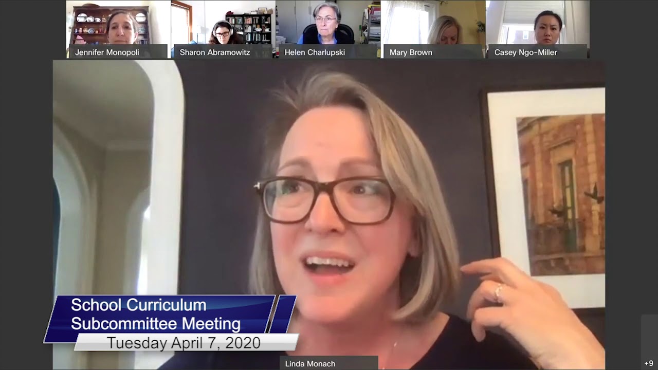 School Curriculum Subcommittee Meeting - April 7, 2020 - YouTube