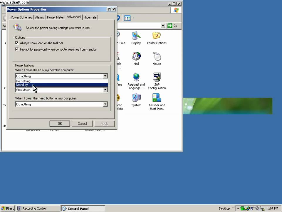 XP Power Options- Standby Mode Issue - YouTube