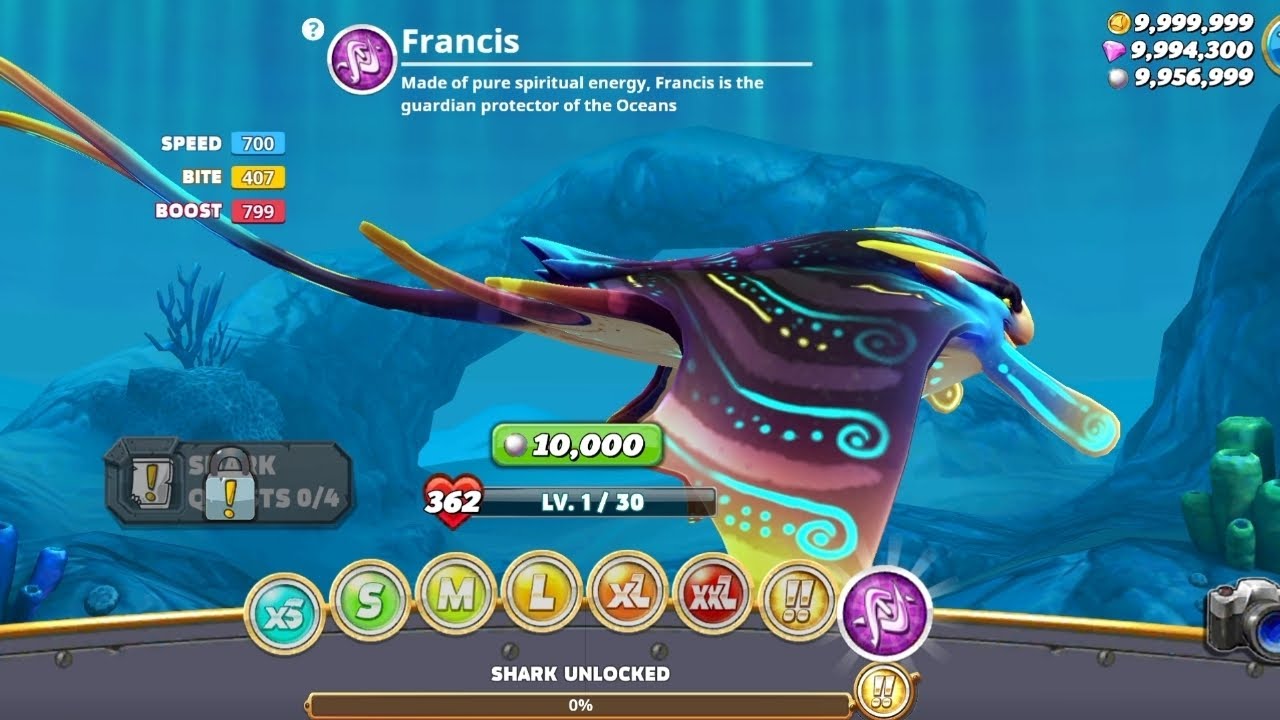 Hungry Shark World All Sharks Unlocked!!! XXL, Apex, Shrkjira - YouTube