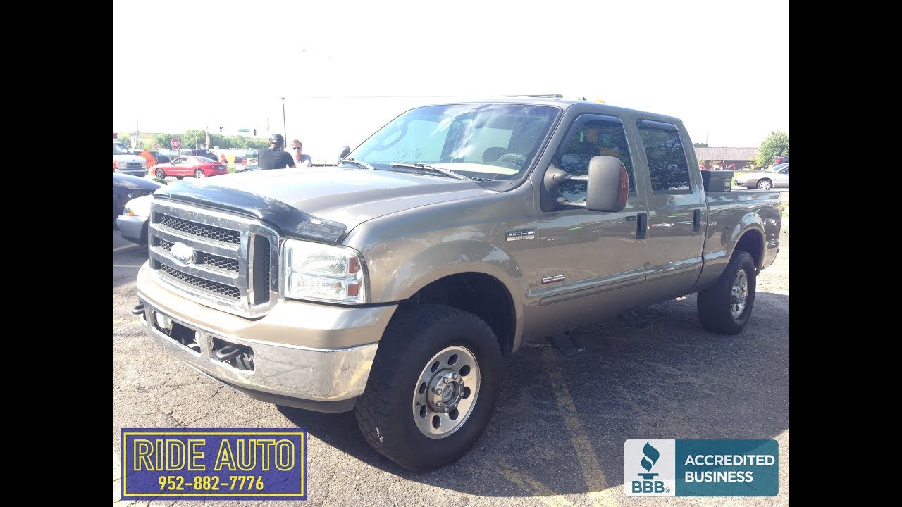 Ford Tan F250 XLT, Crew cab, 4x4, TURBO DIESEL, 6 speed !!! 17247 - YouTube