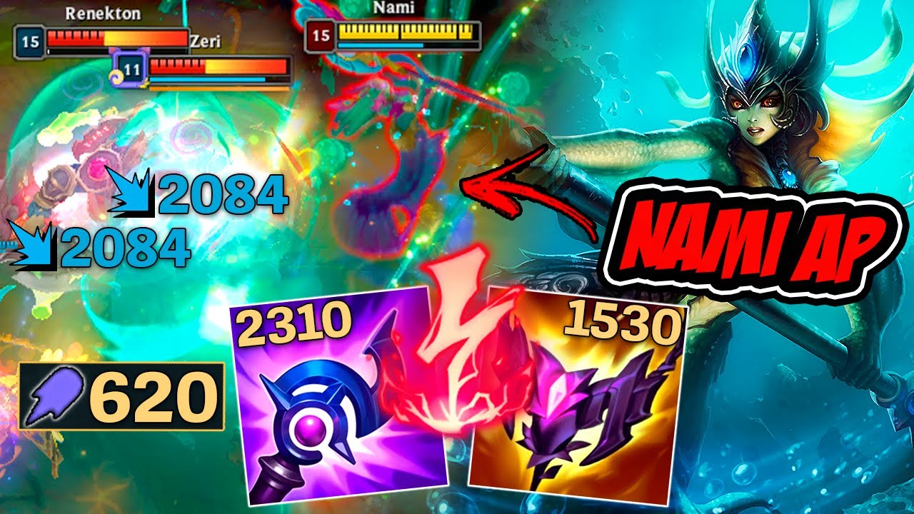 NAMI MID 600 DE AP TÁ MUITO FORTE COM ESSA BUILD !! - LEAGUE OF LEGENDS ...