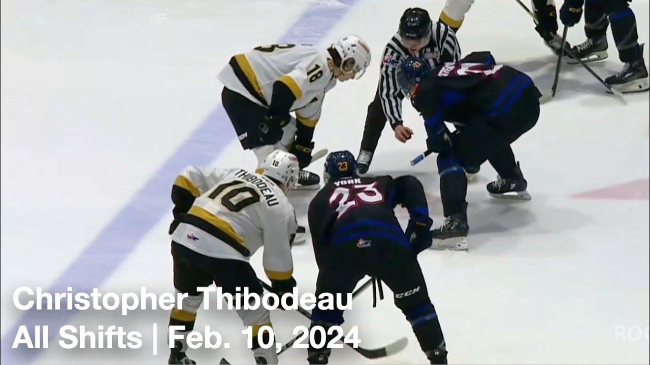 Christopher Thibodeau (KIN10) | All Shifts | Kingston Frontenacs vs ...