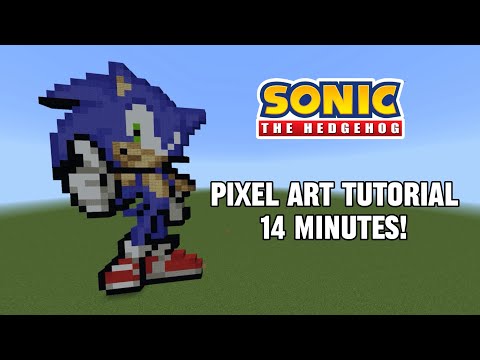 How To Build Sonic The Hedgehog in Minecraft - Pixel Art