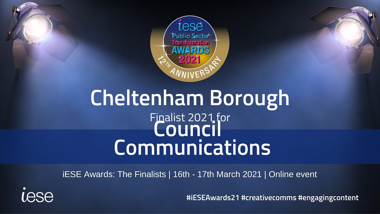 Communications - Cheltenham Borough Council - iESE Awards Finalist 2021 ...
