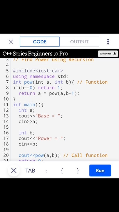 C++ Series|Lecture no 122|"How to find power using Recursion Function" #Coding C++ #Programming ...
