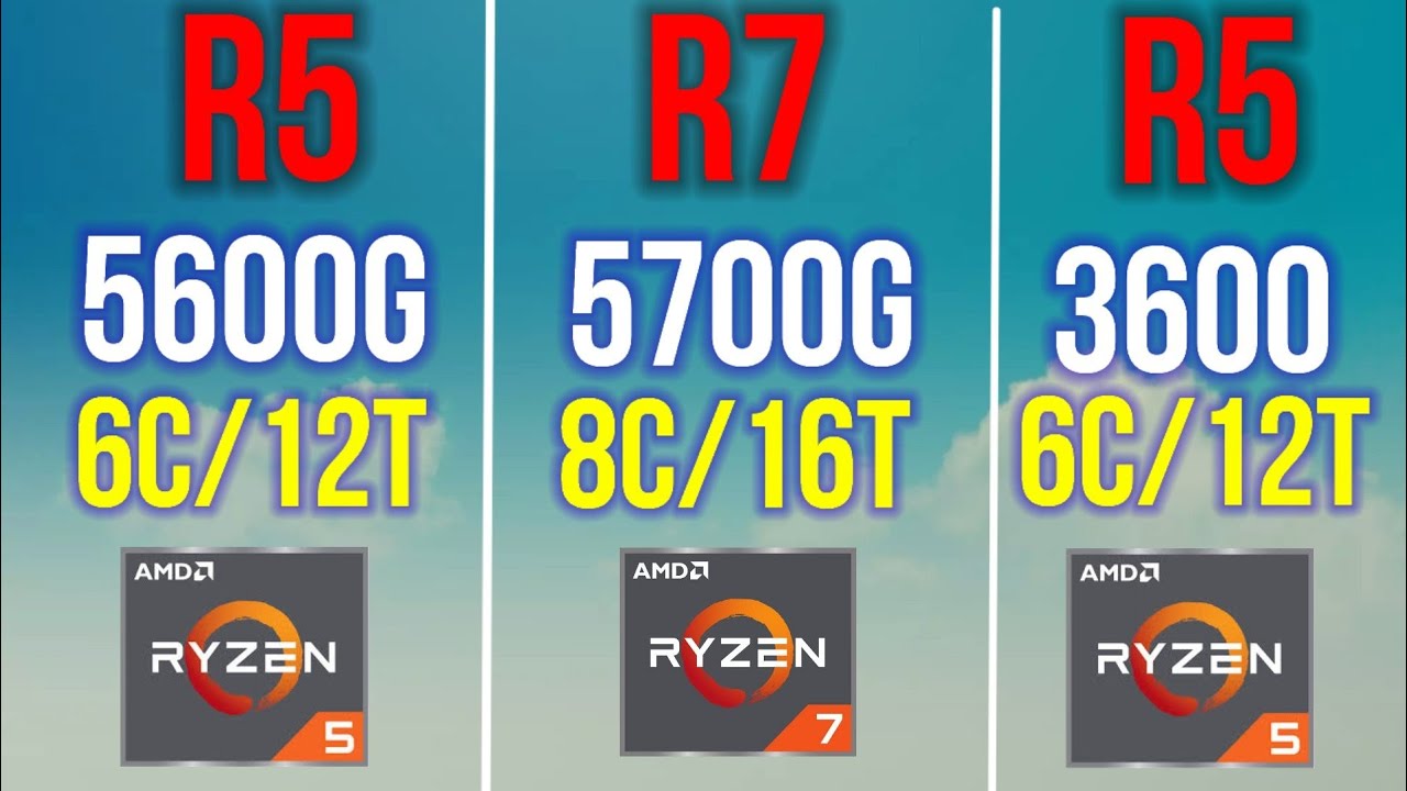 R5 5600G VS R7 5700G VS R5 3600 WITH RTX3090 ON 1080P WHO IS BEST ...