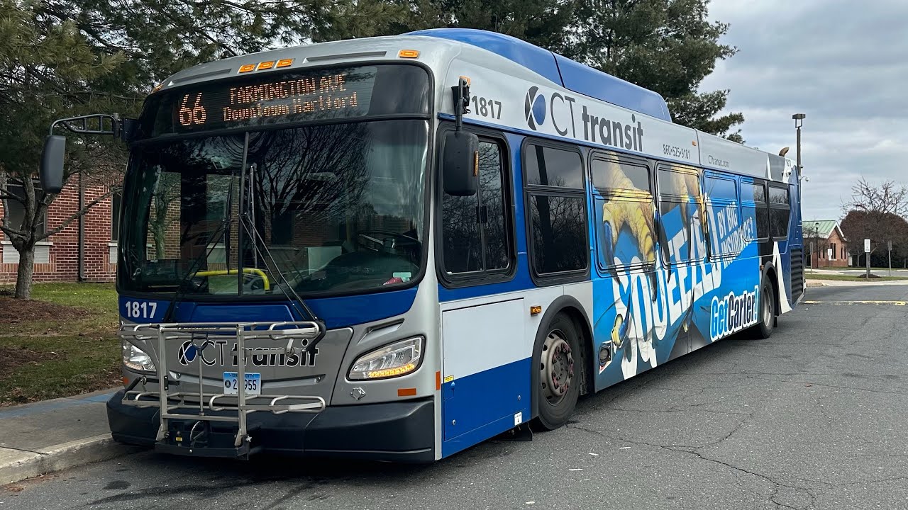 CTtransit 2017 New Flyer Industries XD40 #1817 Ride on route 66T - YouTube