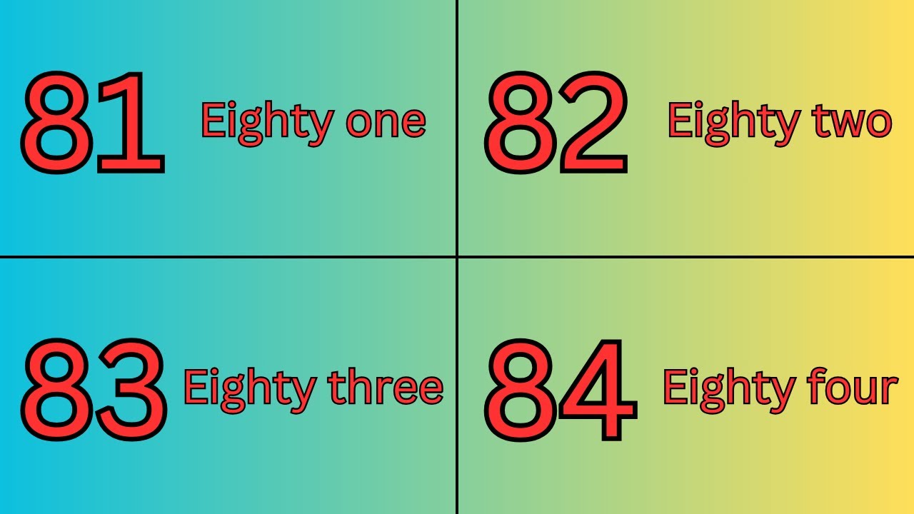 Learn numbers 81 to 90 in English with spelling | @DAMInsight | - YouTube