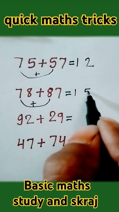 Two-digit addition speed calculation,💯🥰💥new addition trick #maths #addition #mathstricks #foryou ...
