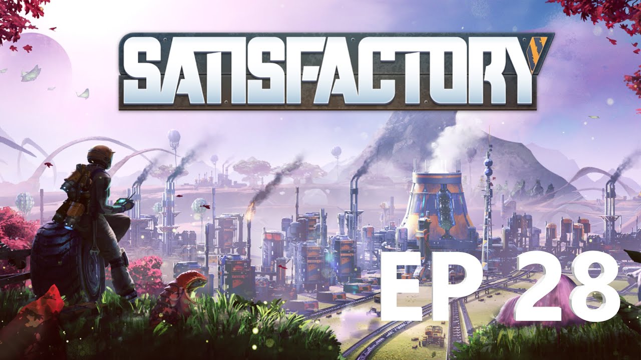 Satisfactory EP 28 - I GOT MYSELF A XENO BASHER FOR FICSMAS! - YouTube