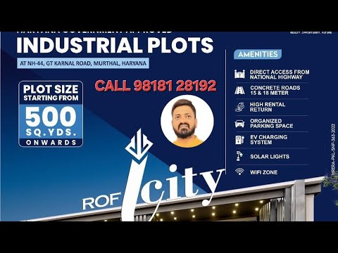 Call 98181 28192, Buy:- INDUSTRIAL PLOTS, *ROF I CITY MURTHAL*35 ACR ...