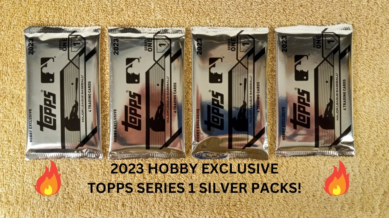 4 Silver Packs of 2023 HOBBY EXCLUSIVE - Topps Series 1 Baseball Cards ...