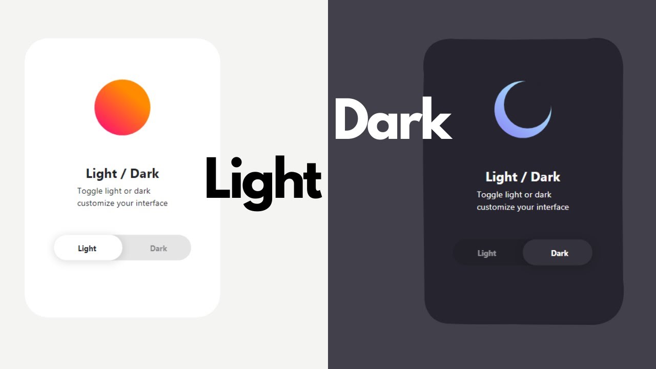 Dark And Light Theme Toggle Mode Using Pure Css Youtube
