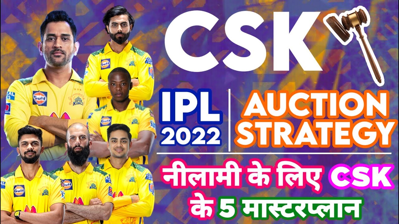 IPL 2022 Auction - CSK Mega Auction Strategy | Chennai Super Kings | MY ...