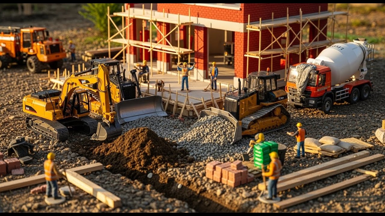 RC Construction Building a Miniature Fire Station Full Project - YouTube