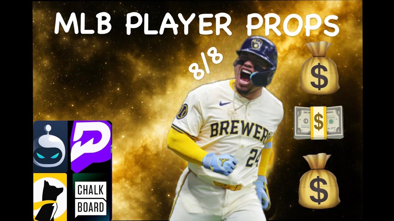 PRIZEPICKS MLB PLAYER PROPS 8/8 - YouTube