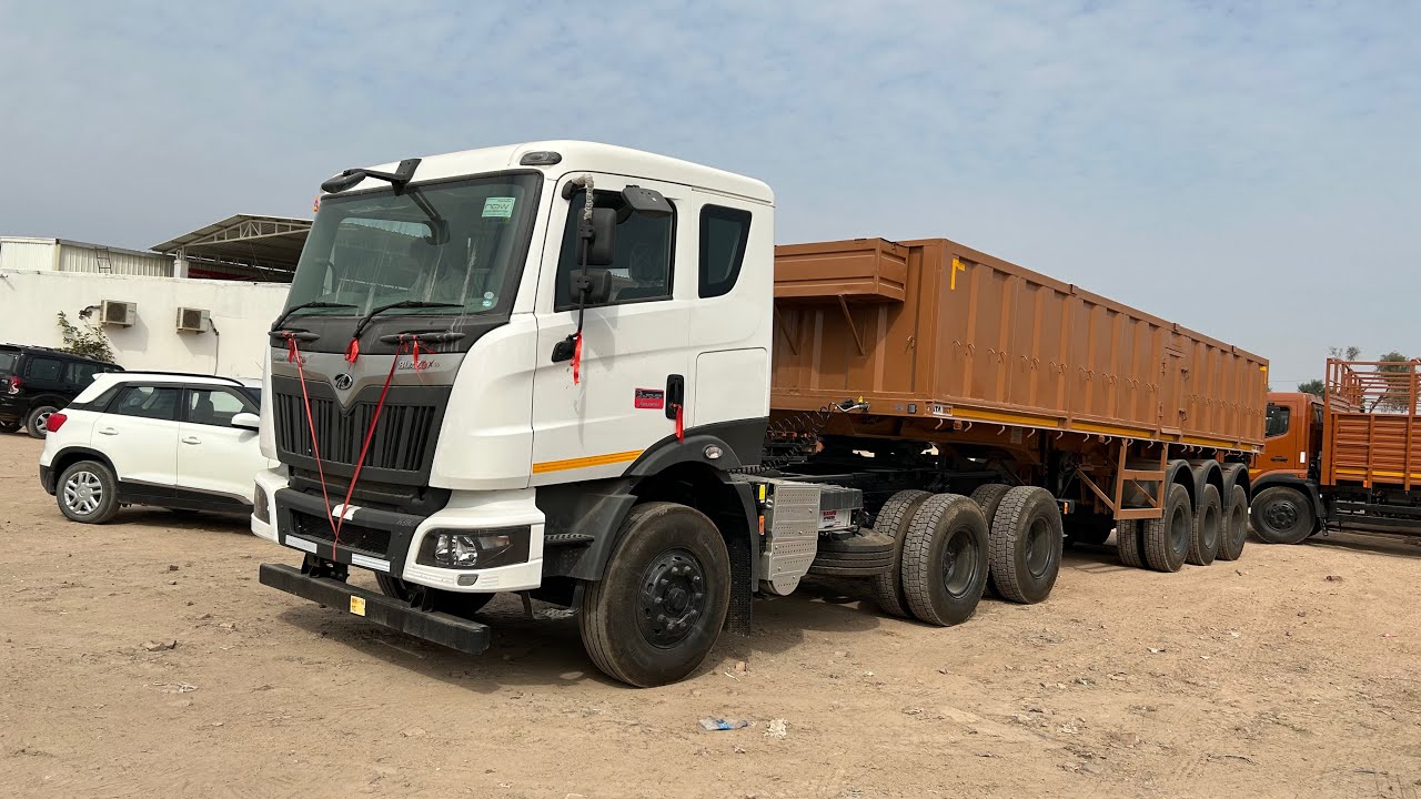 Mahindra Blazo X55 BS6 Phase-2 Tractor Trailer 2024 Model With Trolley Review महिंद्रा का घोड़ा ...