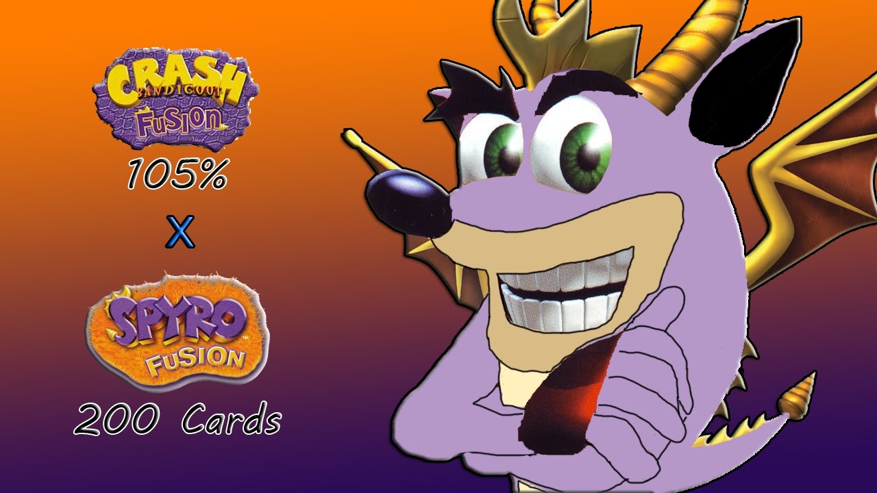 Crash Fusion 105% in 6:25:13 & Spyro Fusion 200 Cards in 6:34:45 - YouTube