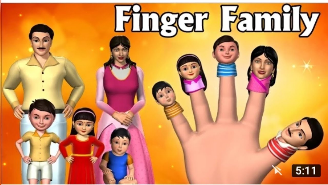 finger family cartoon/nursery rhymes animation cartoon/little kids ...