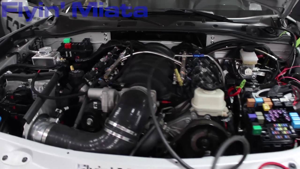 First start of the 525 hp LS3-powered ND Miata - YouTube