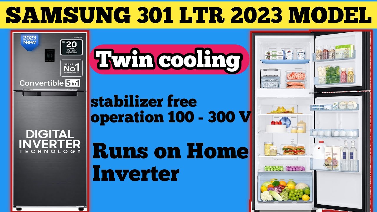 Samsung Latest 301 ltr double door refrigerator/ Samsung 2023 model ...