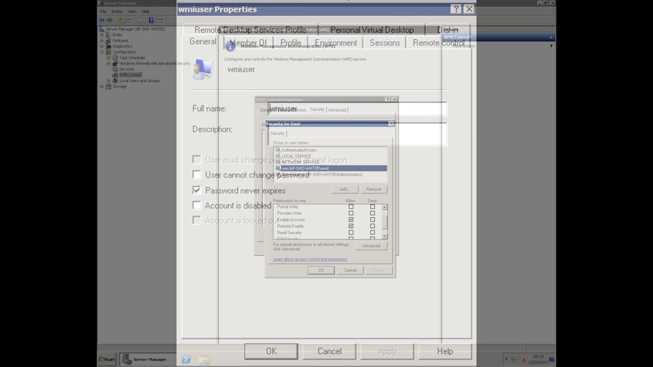 Enable WMI Account - YouTube