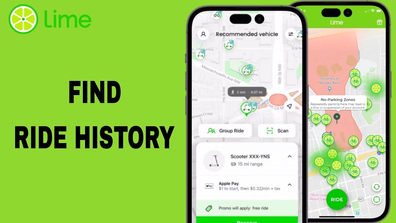 How To Find Ride History On Lime App - YouTube