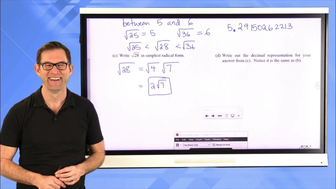 N-Gen Math Algebra I.Unit 9.Lesson 3.Irrational Numbers - YouTube