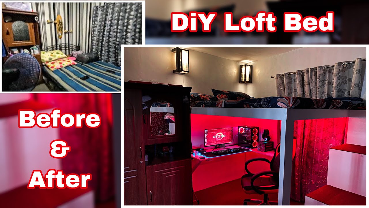DiY Loft Bed Budget Loft Bed Small Gaming Room Setup 2021 YouTube DiY Loft Bed Budget Loft Bed Small Gaming Room Setup 2021 YouTube