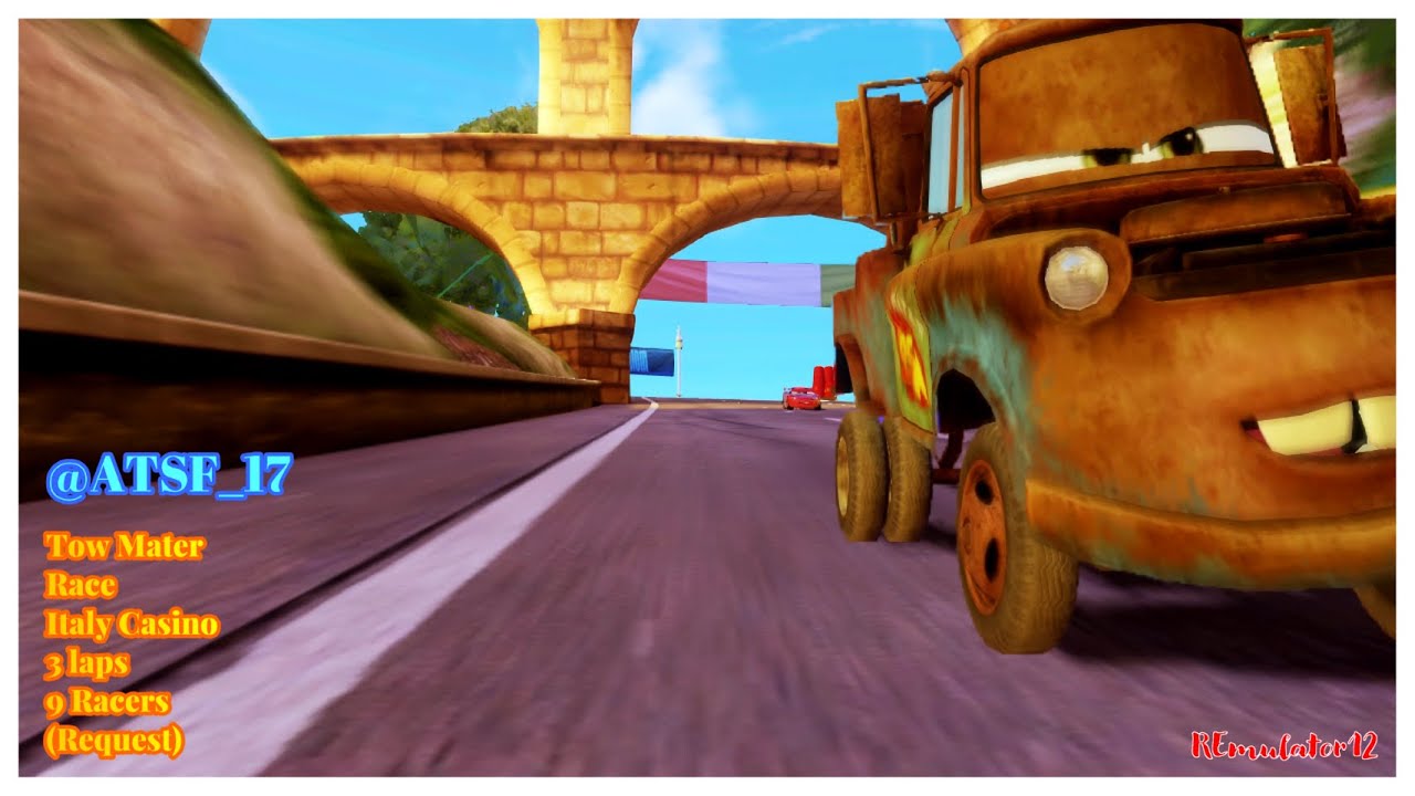 Cars 2 The Video Game | Tow Mater - Race Mode (9 Racers) | Casino Tour ...