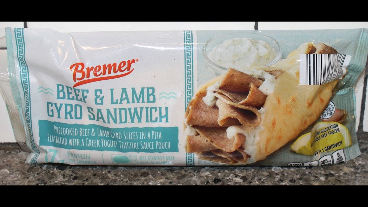 Bremer (Aldi) Beef & Lamb Gyro Sandwich Review - YouTube