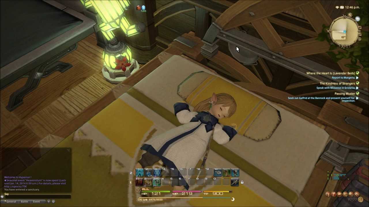 Cute Lalafell Housing /doze emote - YouTube
