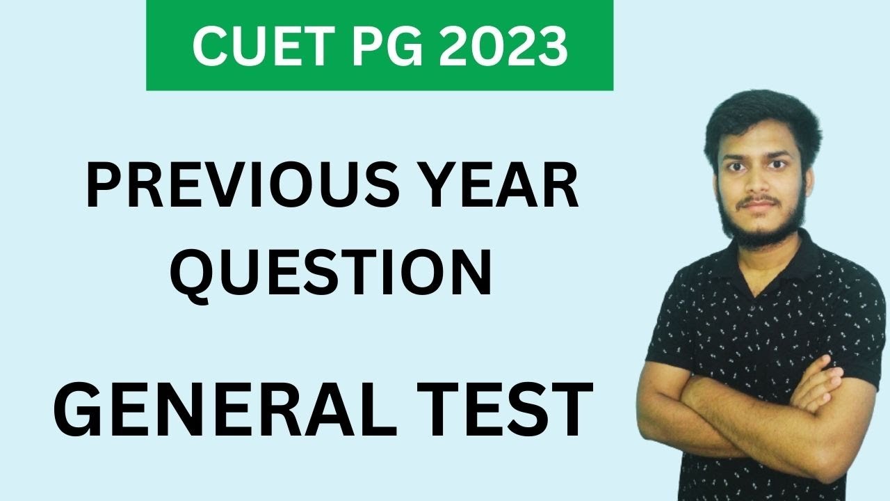 CUET PG 2023 General Test || Most Expected Question || Class -2 - YouTube