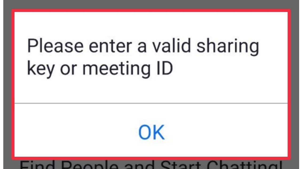 How To Fix Please enter a valid sharing key or meeting ID Problem Solve ...
