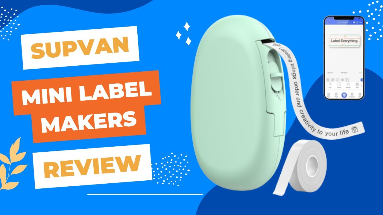 SUPVAN Label Makers E10 Mini Bluetooth Label Printer Wireless Labeler ...