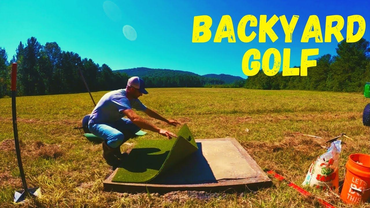 Backyard Golf Practice Facility: The 1st Tee Box - YouTube