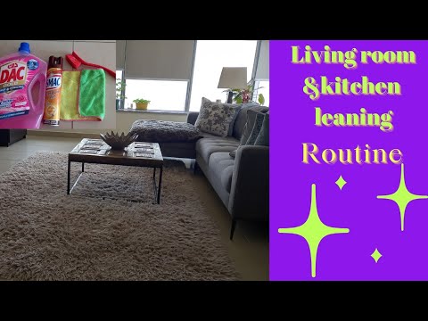 Morning Routine Living Room Cleaning/Kitchen Routine (Clean with me ...
