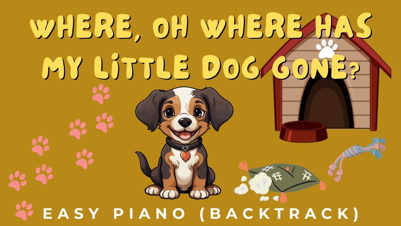 Where Oh Where Has My Little Dog Gone (with Melody)_Poco Piano for ...
