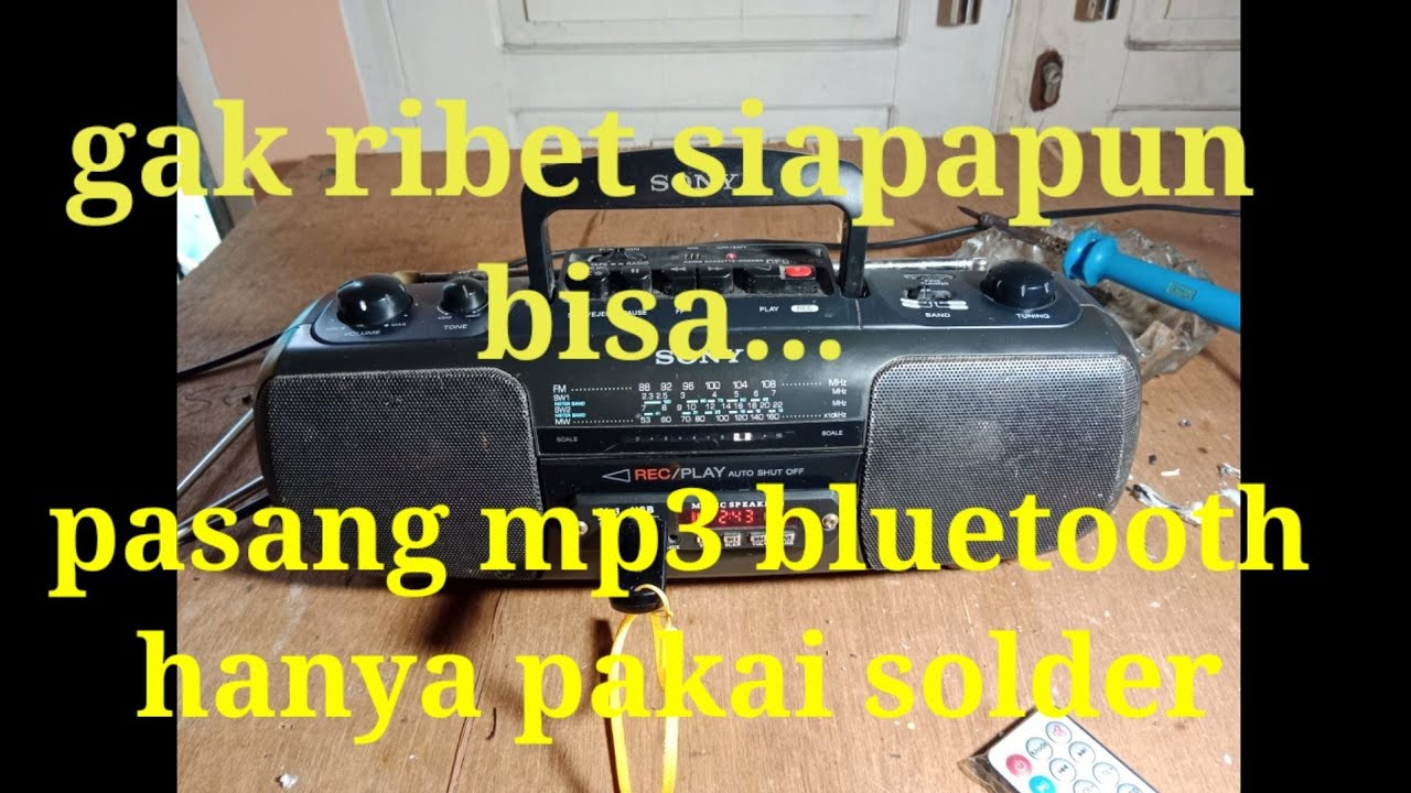 Pasang mp3 bluetooth / radio tape jadul - YouTube
