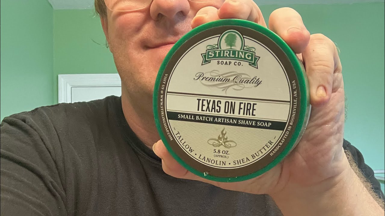 Birthday shave using Stirling’s Texas On Fire shaving soap. - YouTube