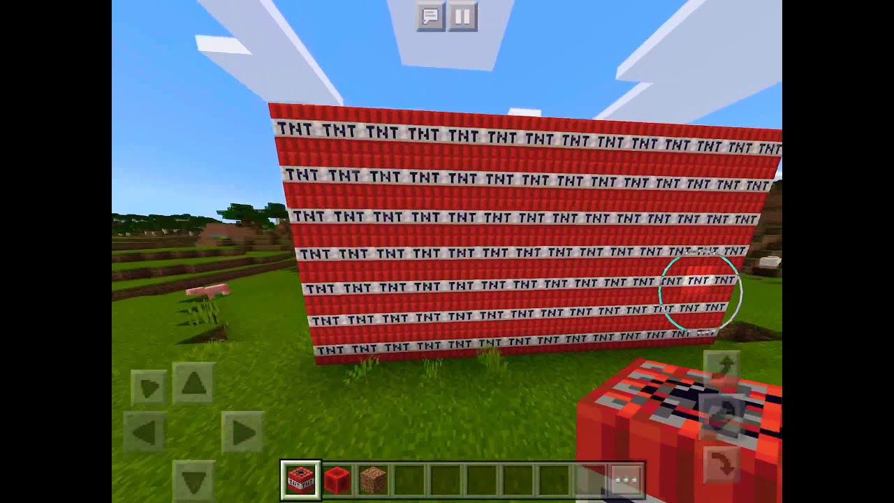 Blowing up a giant TNT cube in Minecraft - YouTube