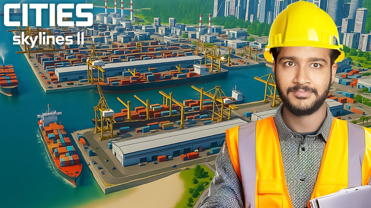 BUILDING THE BIGGEST HARBOR IN OUR CITY | CITIES SKYLINES 2 - YouTube