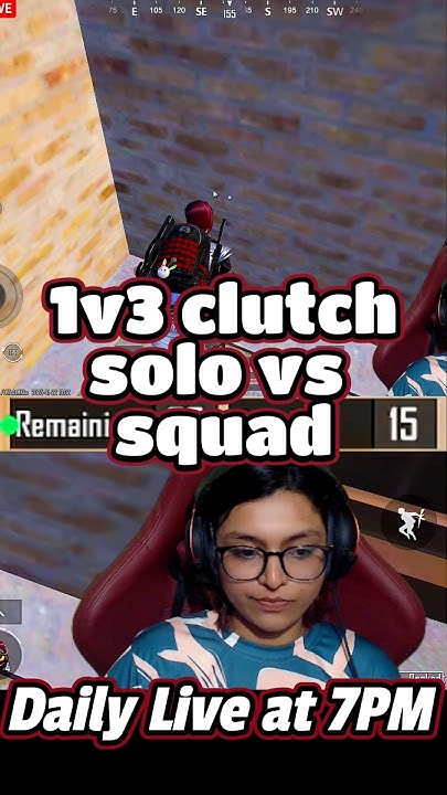 1v3 clutch solo vs squad #shorts #bgmi #pubgmobile - YouTube