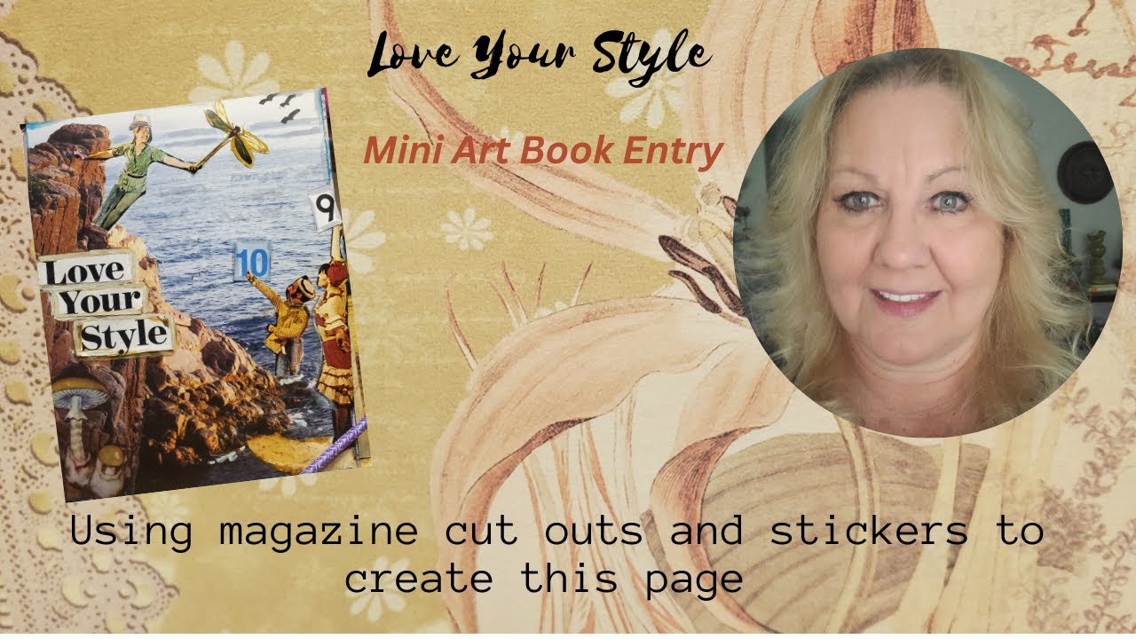 Mini Art Book Page Gluebook Collage Art - YouTube