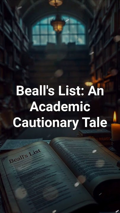 Beall's List: Story of an academic terrorist? - YouTube