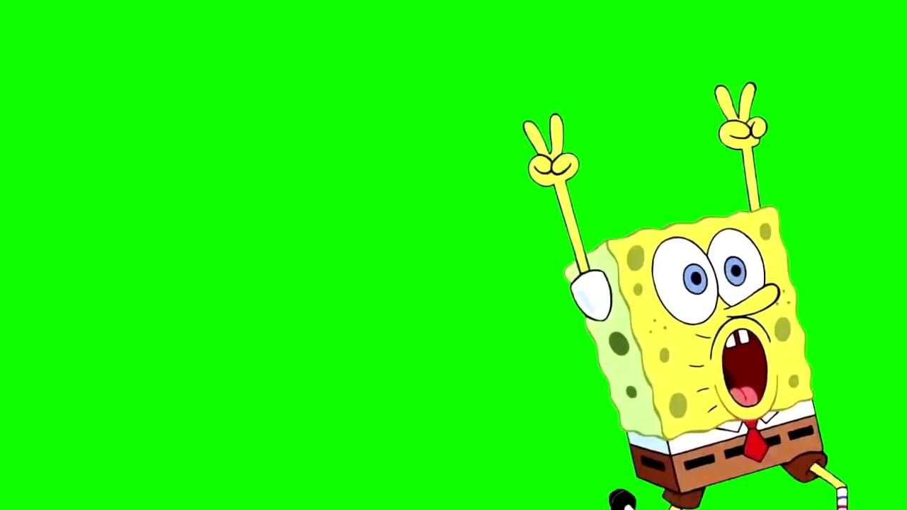 Running SpongeBob The SpongeBob SquarePants Movie Green Screen - YouTube