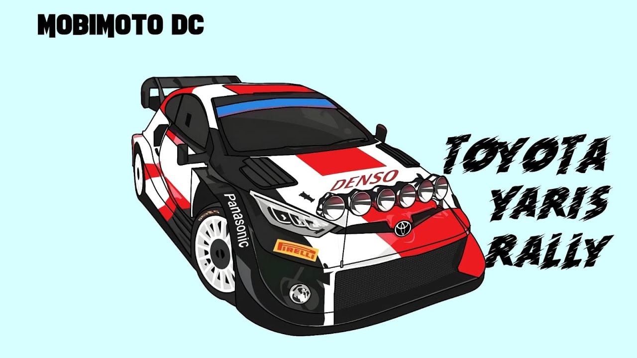 The Best Toyota Yaris GR rally , How to draw yaris GR Rally Edition ...