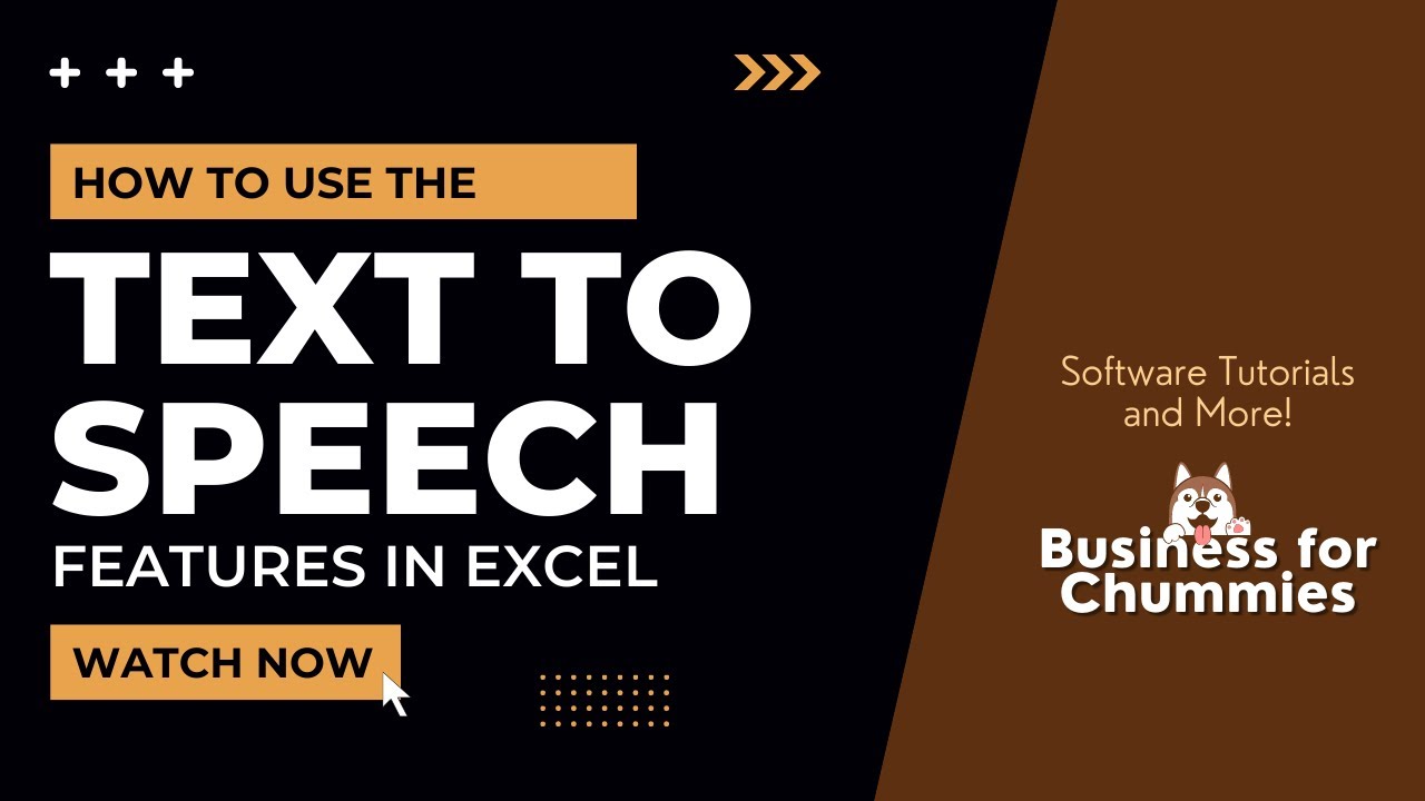 How to Use the Text to Speech Features in Excel - YouTube